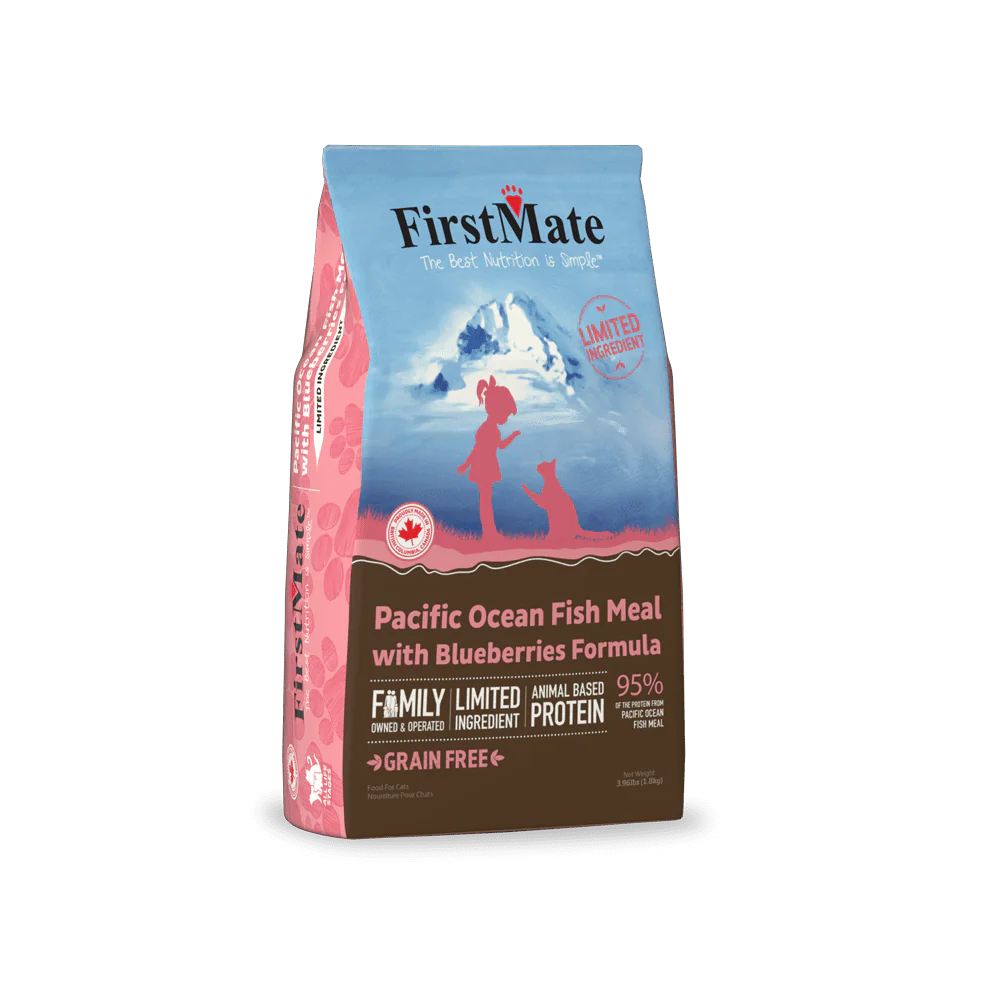 FIRSTMATE Pacific Ocean Fish Meal With Blueberries Formula Dry Cat Food ...