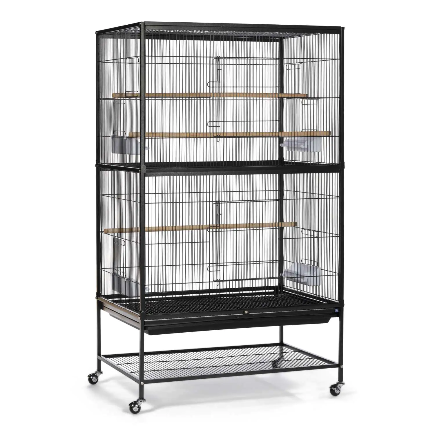 PREVUE Powder-Coated Steel Flight Cage, Black - BlueBarn.Shop