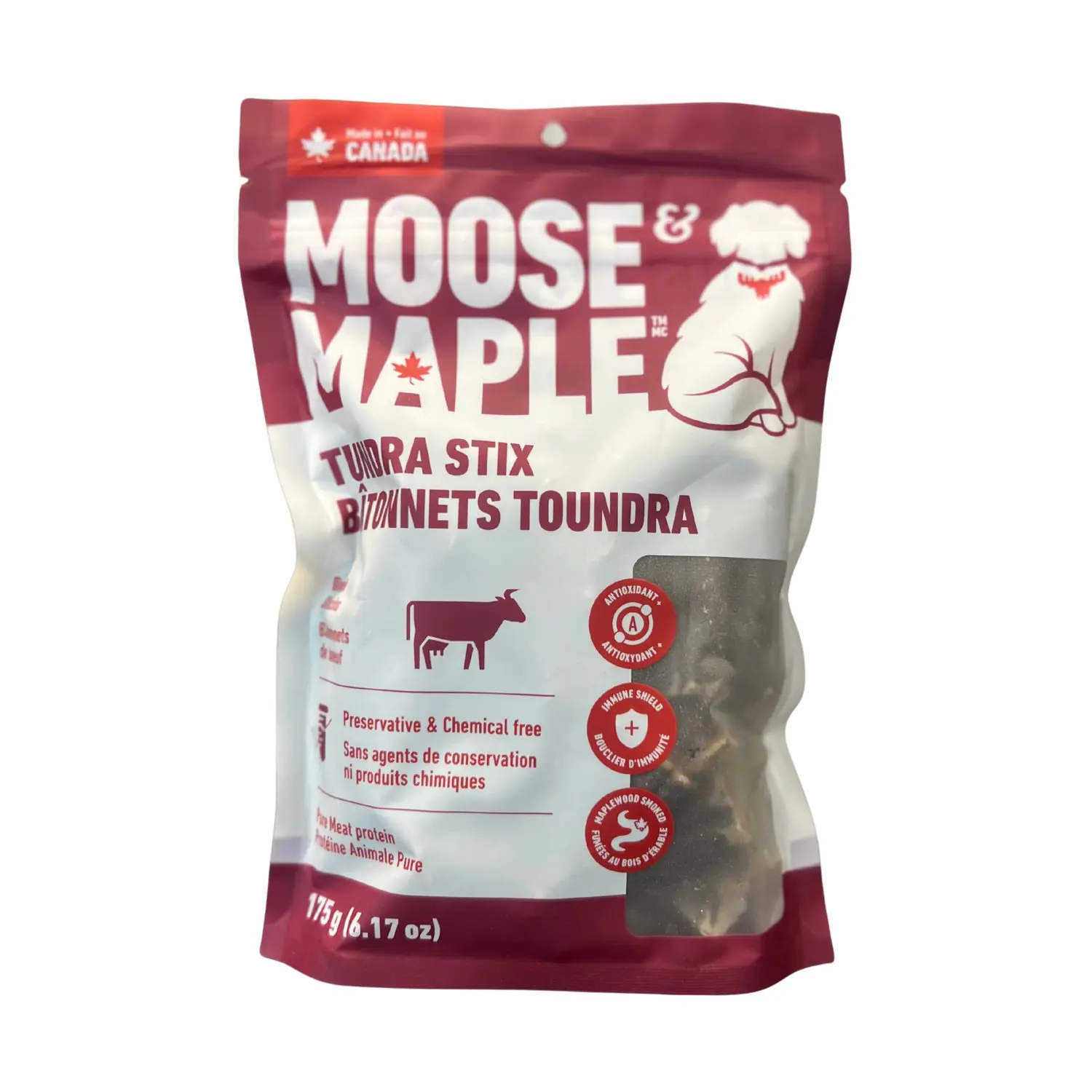 MOOSE & MAPLE Tundra Stix Beef Dog Treat, 6.17 oz (175 g) - BlueBarn.Shop