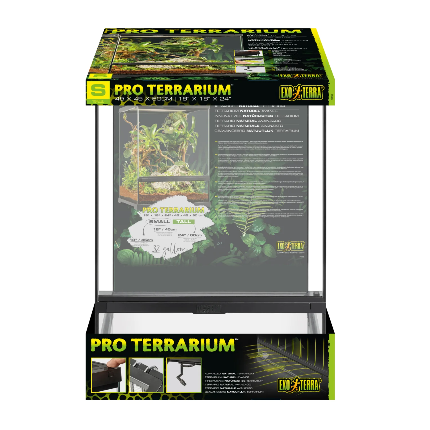EXO TERRA Pro Terrarium Advanced Natural Terrarium, Small, Tall ...